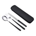 EclipseJewels 304 Stainless Steel Portable 3-Piece Cutlery Set, Student ...