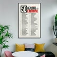 50 Reasons to Exercise Poster Workout Canvas Wall Art Aesthetic ...
