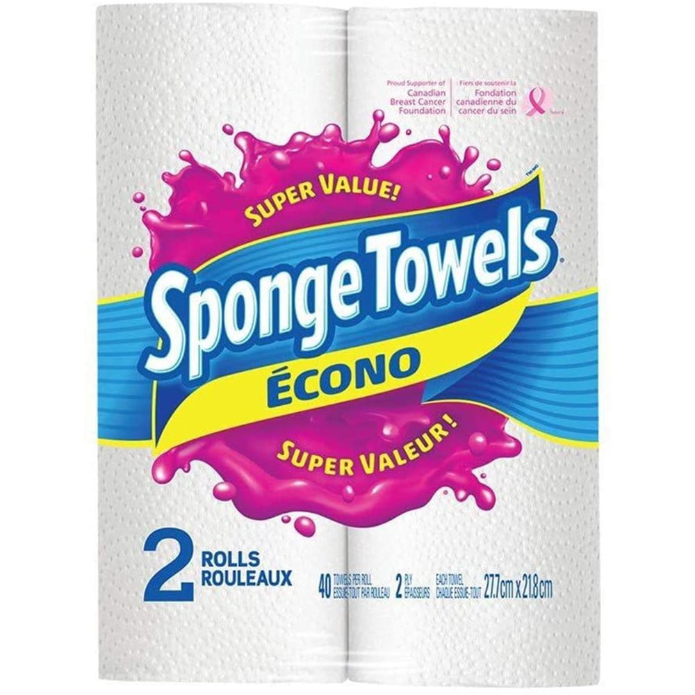 SpongeTowels Household Towel, Econo Saver, 2 Rolls | Walmart Canada