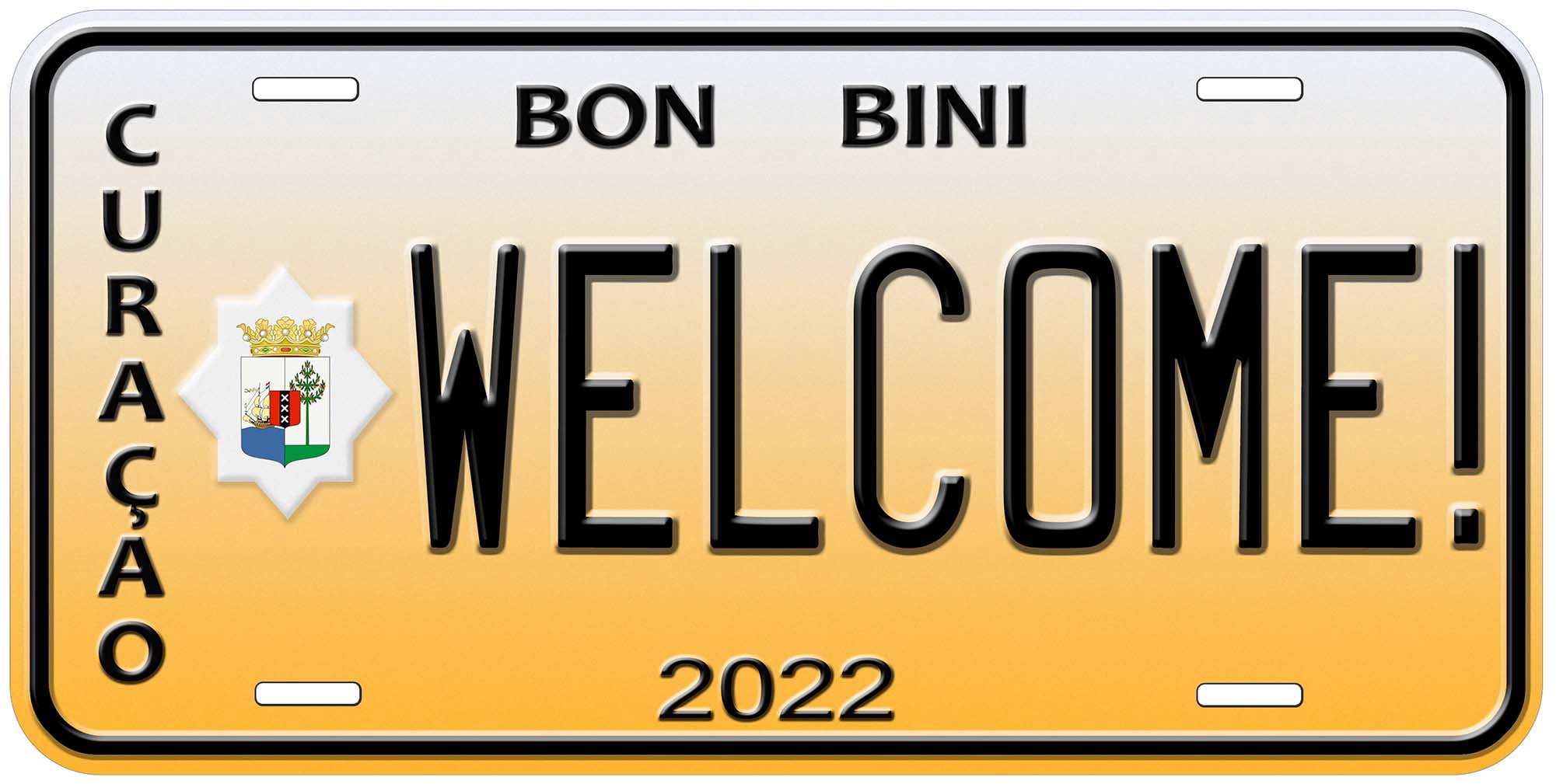 Curacao Bon Bini Welcome Novelty Car License Plate - Walmart.com