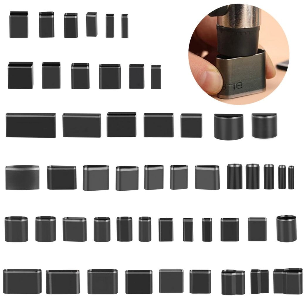 52 Shape Leather Hollow Punch Tools, One Hole Leather Punch Cutters ...
