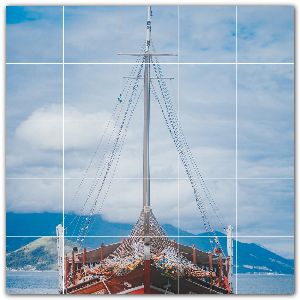 Picture-Tiles.com: Boat Ceramic Tile Wall Mural WAL500230-55XL. 60"W x ...