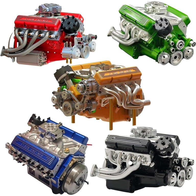 Mini Engine Kit That Runs On Gas Working V8 Engine Model Kit - 1/6 ...