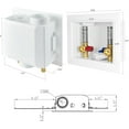 Laundry Washer Outlet Box - 1/2" Push-Fit White Box with Center Drain ...