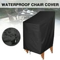 Set of 4, Heavy Duty, High-back Patio Chair Covers, Waterproof, for ...