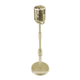 Top Sales Vintage Desktop Microphone Prop Model with Adjustable Height ...