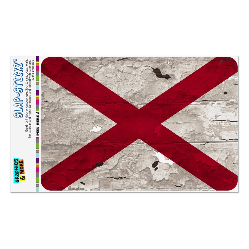 Rustic Distressed Alabama Flag Home Business Office Sign - Walmart.com