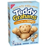 Teddy Grahams Honey Graham Bear-Shaped Healthy Crackers for Kids, 10 oz ...