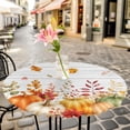 Autumn Botanical Round Fitted Tablecloth with Elastic Edged, Country ...