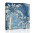 Canvas Wall Art Blue Palm Tree Canvas Art Print Tropical Plant Summer ...