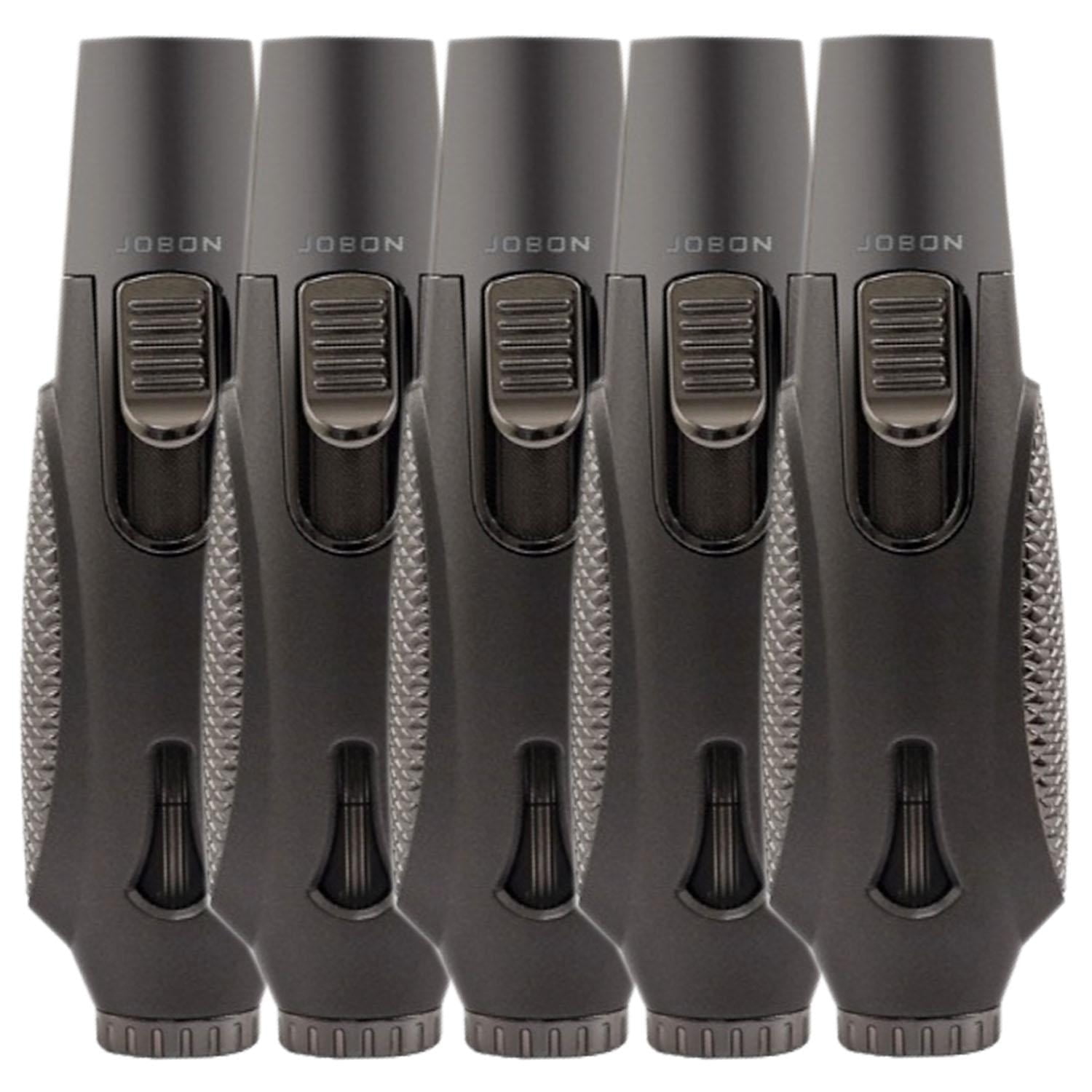 Encendedor de Gas Butano TorchPlusBlack 5 Pzas Negro Recargable Metal ...