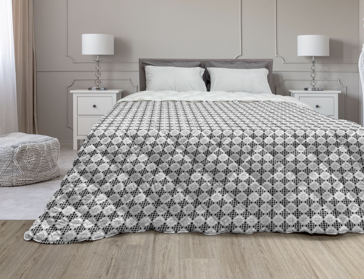 Celtic Down Alternative Comforter, Old-Fashion Irish Knot Motifs in ...