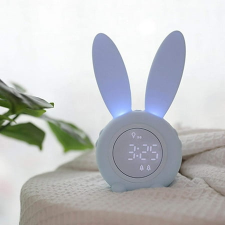 Rabbit Alarm Clock for Girl, Kids Alarm Clocks Silicone Induction Timer ...