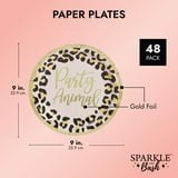 Cheetah Print Paper Plates for Party Animal Safari Birthday Supplies (9 ...