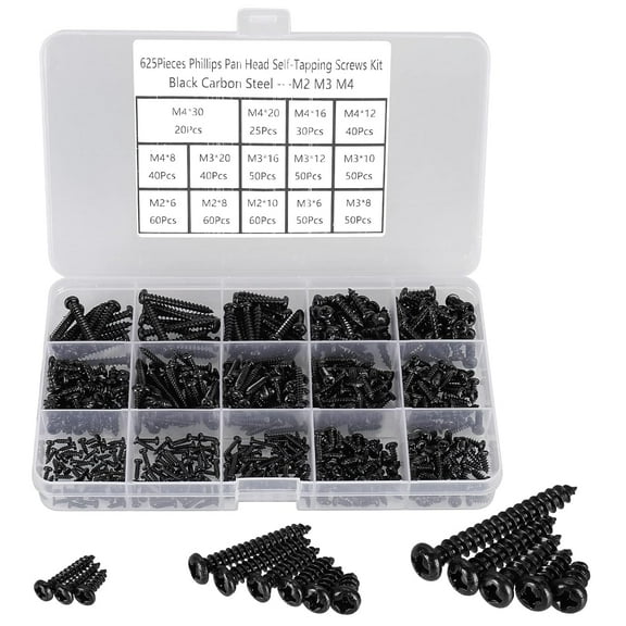 420 Pcs Wood Screws Assortment Kit,8 Sizes M3×6-30Mm With 20Pcs M6 ...