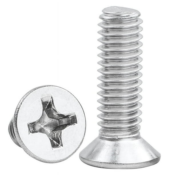 Tornillo de cabeza avellanada con ranura en cruz KM de acero inoxidable 304, tornillo de cabeza ...