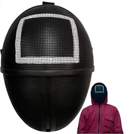 Squid Game Triangle Square Circle Plastic Mask Red Hood Man Headgear ...