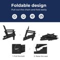JEAREY Folding Plastic Adirondack Chair for Outside, Black - Walmart.com