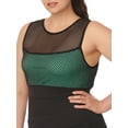Women's Plus Size Active Double Layer Fishnet Sports Bra - Walmart.com