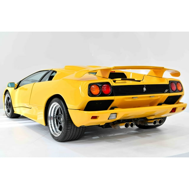 24x16in Laminated Lamborghini Diablo SV 1999 Yellow - Walmart.com