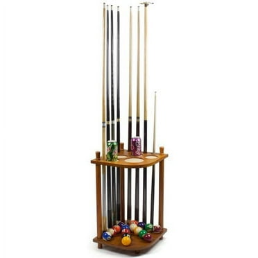 Viper Traditional Pool Cue Rack, 8 Cue Wall Rack, Oak - Walmart.com