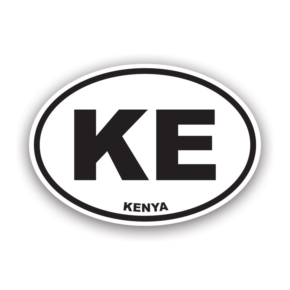 Kenya Oval Sticker Decal - Self Adhesive Vinyl - Weatherproof - Made in ...