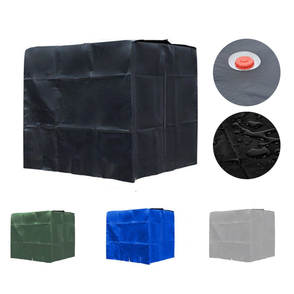 IBC Tote Cover for 1000L (275 Gallon) IBC Tank Black Cover 420D ...