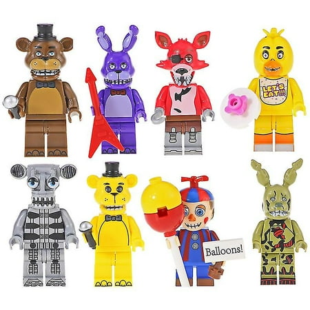 Sajy 8pc Midnight Bear Plastic Assembled Building Block Minifigures ...