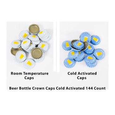 144 count Beer Bottle Crown Caps - Oxygen Absorbing for Homebrew ...