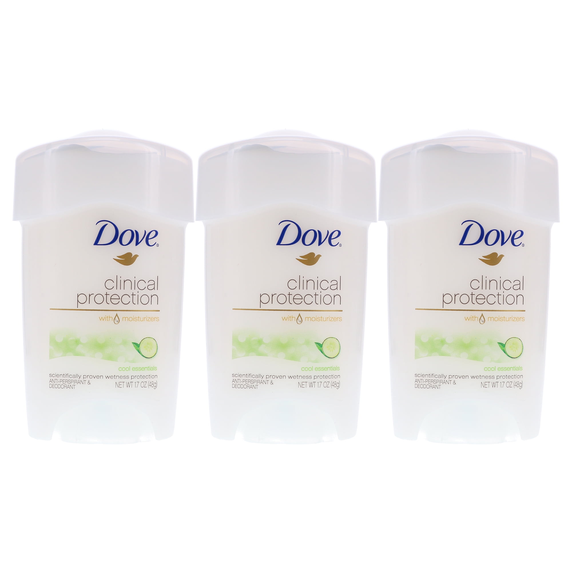 Dove Clinical Protection Antiperspirant & Deodorant Cool Essentials 1.7 ...