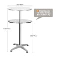 24 Inch Adjustable Height Cocktail Table With Black Spandex Cover Set ...