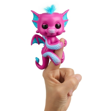 Fingerlings - Glitter Dragon - Sandy (Pink with Blue) - Interactive ...