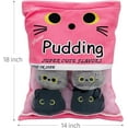 Cute Black Kitty Cat Plush Pillow With Removable Stuffed Dolls Perfect For Bedding Couch