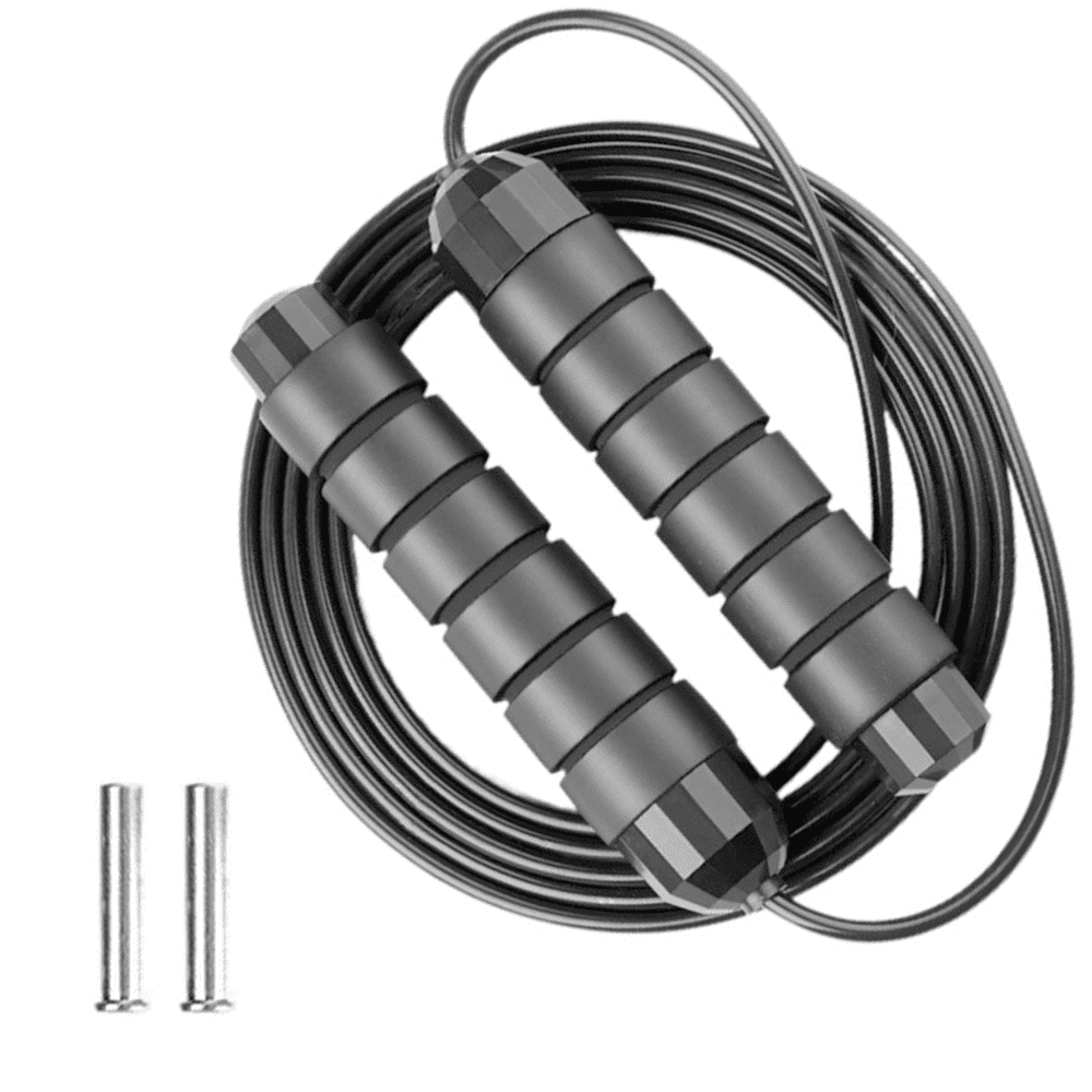 Weighted Jump Rope, Foam Handle Corded Fit Fat Burning Aerobic ...