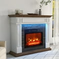 LGHM 44" Electric Fireplace with Mantel, Free Standing Fireplace Heater ...