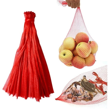 100 Pcs Seafood Boiling Bags Bulk, Plastic Shellfish Clam Mesh Bags ...