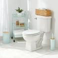 mDesign Top Organizing Bath Vanity, Woven Hyacinth Toilet Tank Storage ...