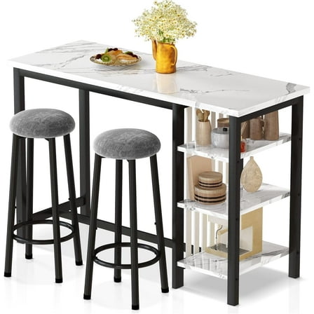 7 Piece Counter Height Dining Set-Counter Height Table and 6 Kitchen ...