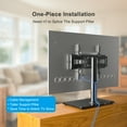 MountFTV Universal Swivel Table Top TV Stand, Glass Base, 37-70 inch ...