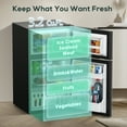 Auseo Mini Fridge 3.1 Cu.Ft, 2 Door, Adjustable Temperature, Low Noise ...