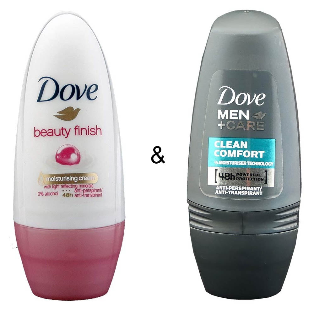 Roll-on Stick Beauty Finish 50ml by Dove & Roll-on Stick Clean Comfort ...