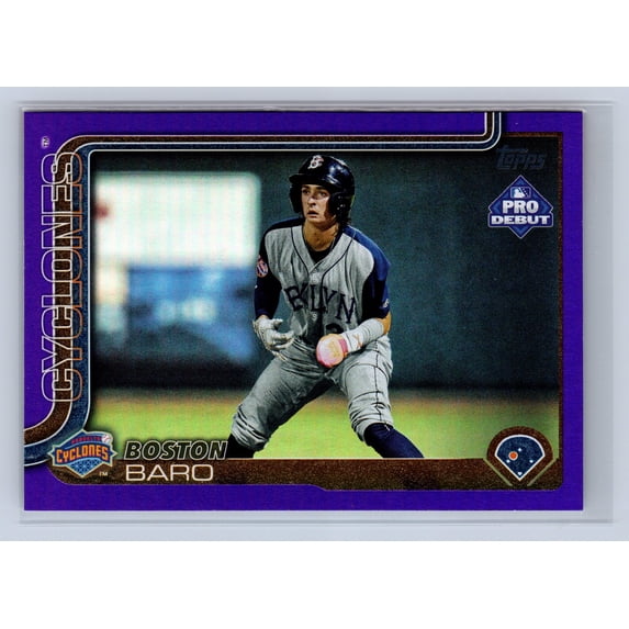 2025 Topps Pro Debut Boston Baro #PD-98 Purple Foil /299 - Walmart.com