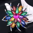 NUZYZ Wedding Bridal Large Flower Rhinestone Lady Scarf Brooch Pin ...