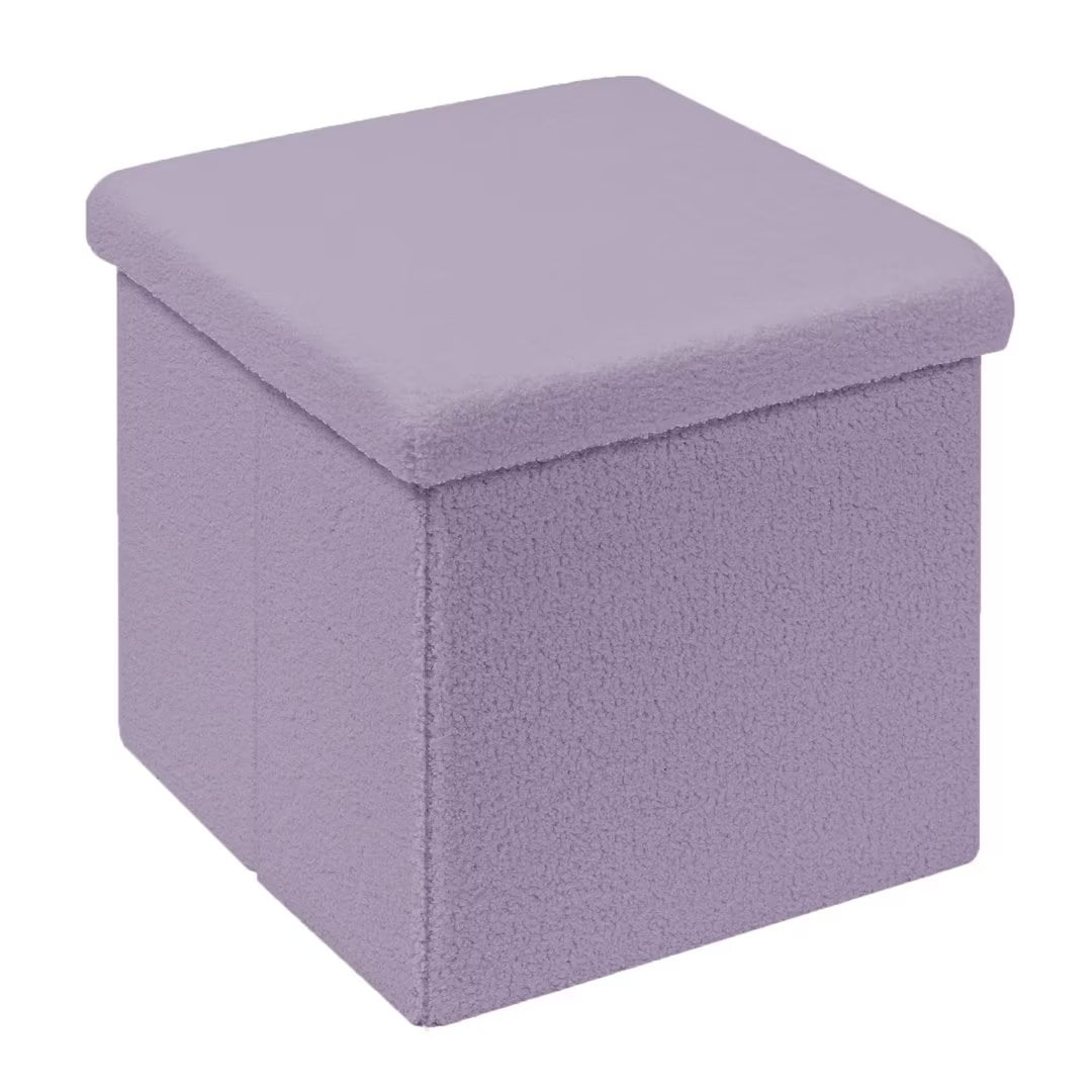 PINPLUS 15.7" Folding Storage Ottoman Cube,Foot Rest Stool Seat for ...