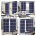 Blue and White Checkered Pattern Blackout Curtains,Triple Weaved Fabric ...