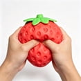 5.5In Strawberry Squeeze Ball, Big Realistic Strawberry Moldable Soft ...