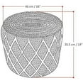 Edgeley Boho Round Pouf in Grey, Natural Woven Braided Jute - Walmart.com