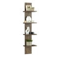 Danya B. Arica Utility Column 4-Tier Spine Wall Shelves - Hickory ...