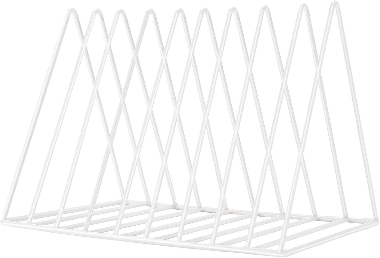 Tutuviw Triangle File Folder Racks and Magazine Holder,9 Lattice Metal ...
