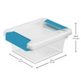 Sterilite Mini Clip Box Plastic Containers Set, 6 Pack Small Stackable ...